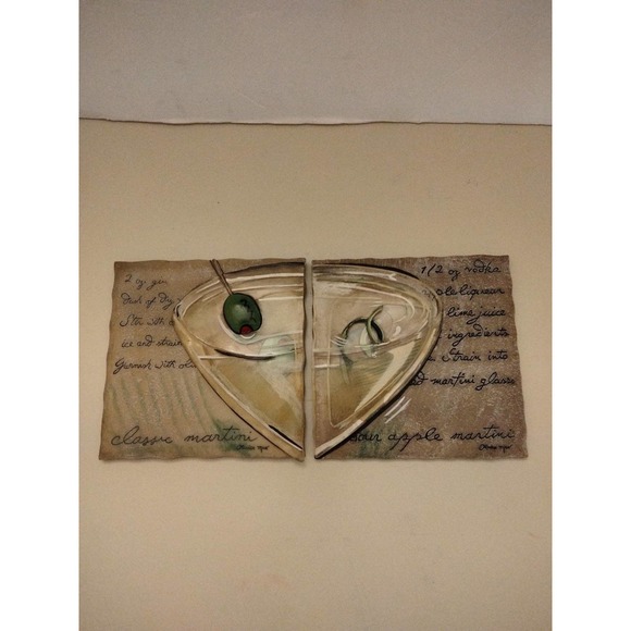 Louise Max | Accents | Louise Max Resin Martini Recipe Wall Plaque ...